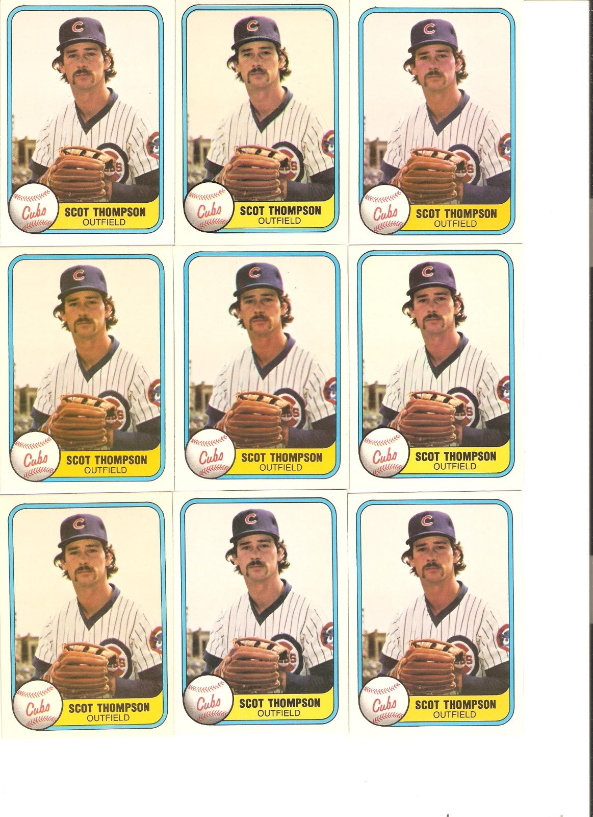 18 CARD SCOT THOMPSON BASEBALL CARD LOT 108 | eBay