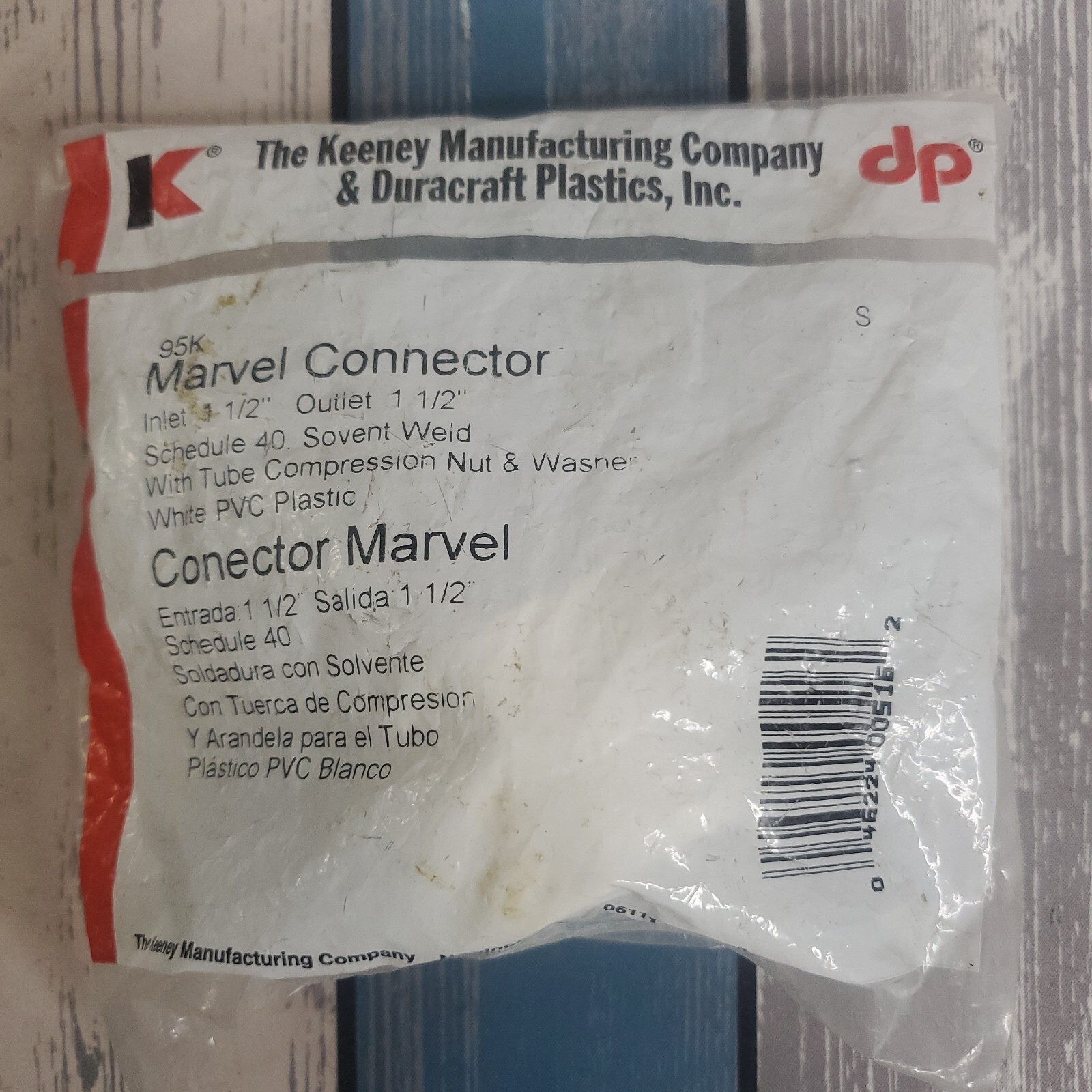 Keeney 95K 1-1/2-Inch Slip Joint by 1-1/2-Inch PVC Marvel Connector ...