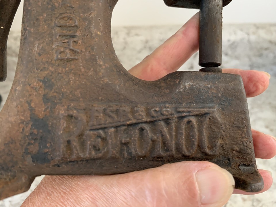 Nice Antique Cast Iron Leather Riveter Tool HSB & Co Rev o Noc Pat 1909 ...
