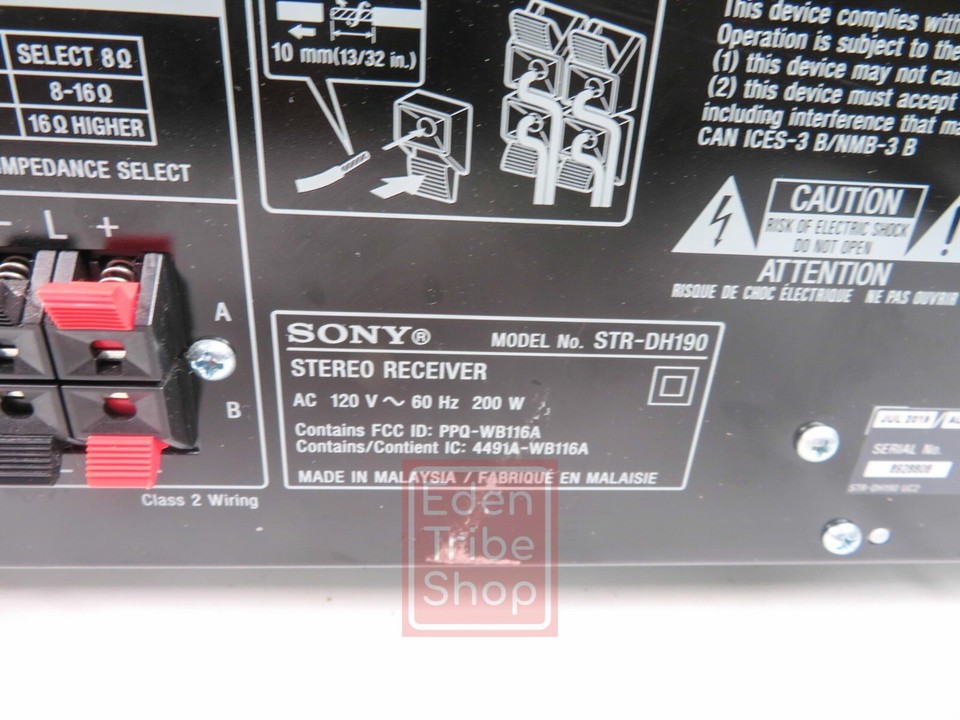 Sony 2-Channel Stereo Receiver with Bluetooth Phono & Aux Input ...