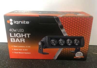 IGNITE LIGHT BAR (40W LED) 36V FLOOD BEAM | eBay Australia