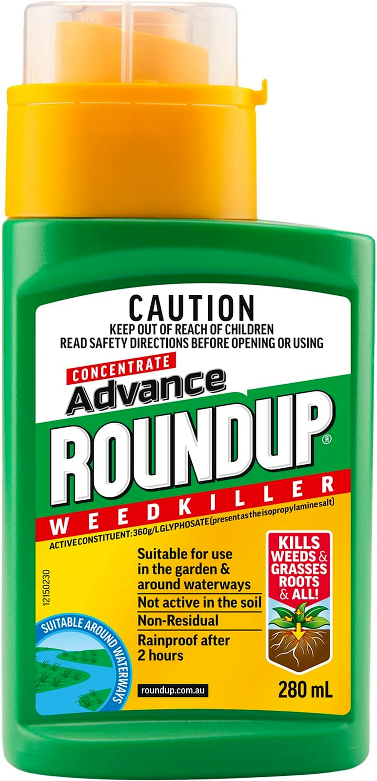 Advance Roundup Weedkiller Concentrate , Kills Weeds & Grasses Roots ...