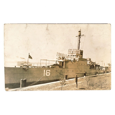 USS Eagle No 16 Ship RPPC Postcard c1919 USCGC McGourty CGE Patrol ...