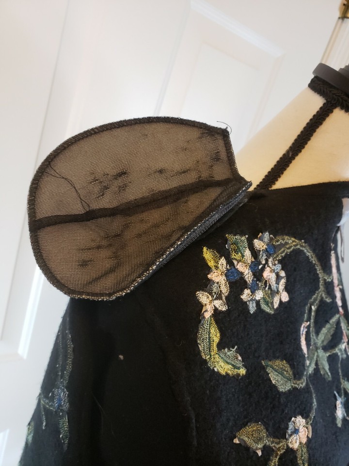 Carroll Reed Sweater Womens Ladies Embroidered Wool Floral Vintage ...