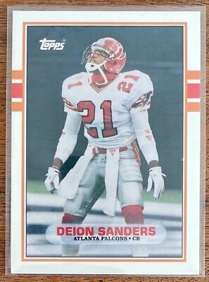 DEION SANDERS 1989 TOPPS TRADED ROOKIE FOOTBALL CARD #30T ATLANTA ...