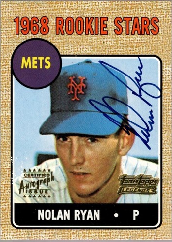 NOLAN RYAN MINT METS 1968 ROOKIE STARS AUTO #177 RC SSP 2001 TOPPS TEAM ...