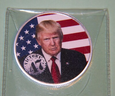 1 oz Silver Round Trump "47" Colorized Sunshine Mint .999 Fine Silver ...
