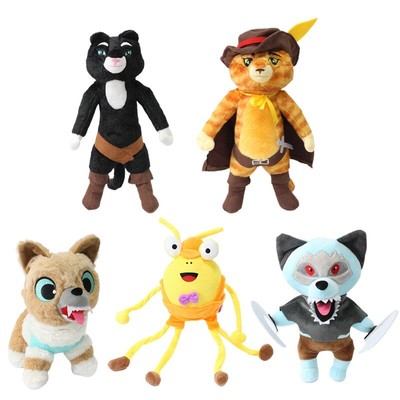 Puss In Boots Plush Toys Kitty Softpaws Puss Death Wolf Plush Doll 30Cm ...