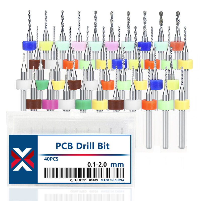 40PCS Carbide Micro Drill Bits Set 0.1-2.0mm PCB Driiling Bit for CNC ...