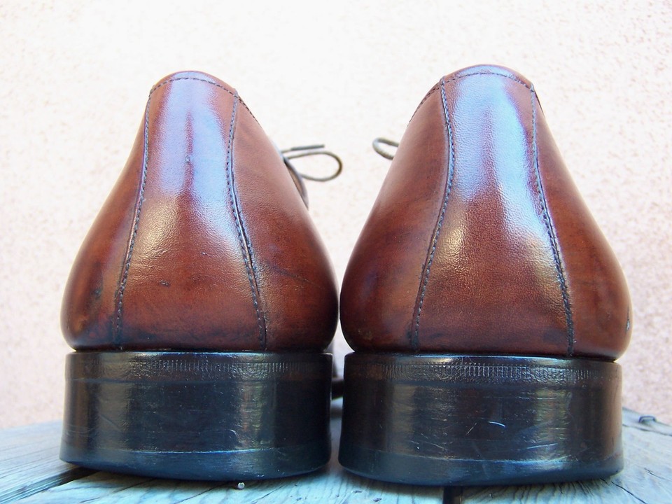 MAGNANNI Mens Casual Dress Shoes Fine Mahogany Brown Leather Oxfords ...