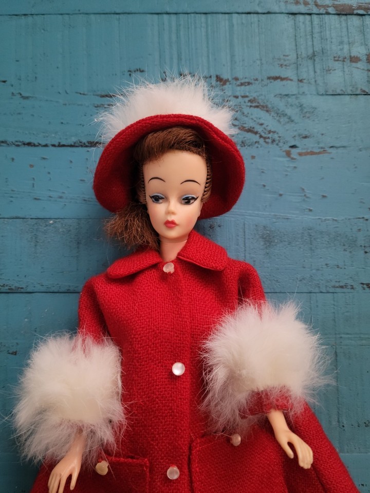 Vintage Miss Suzette Mitzi Barbie Coat and Hat Fur Trim | eBay