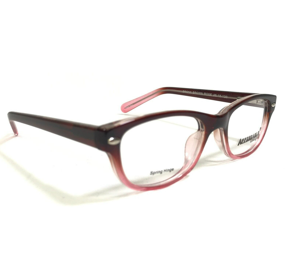 Affordable Designs Eyeglasses Frames BRONX BROWN ROSE Cat Eye Full Rim ...