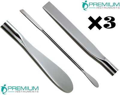 3 Pcs Lab Spoon Spatula 18cm Double Ended Medical Mixing Dental ...