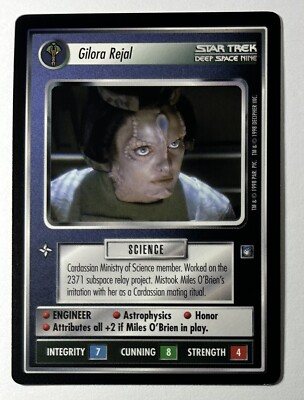 Star Trek CCG 1E DS9 GILORA REJAL Rare Card NEVER PLAYED STCCG | eBay