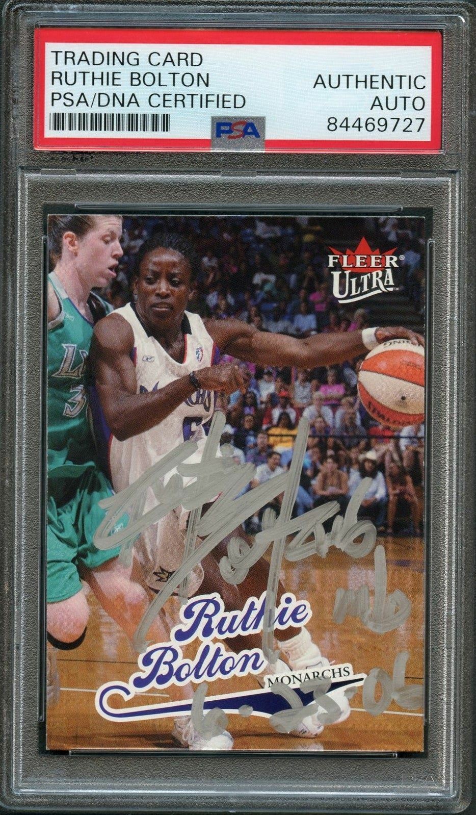 2004 Fleer Ultra #3 Ruthie Bolton Ruthie Bolton Signed Card AUTO PSA ...