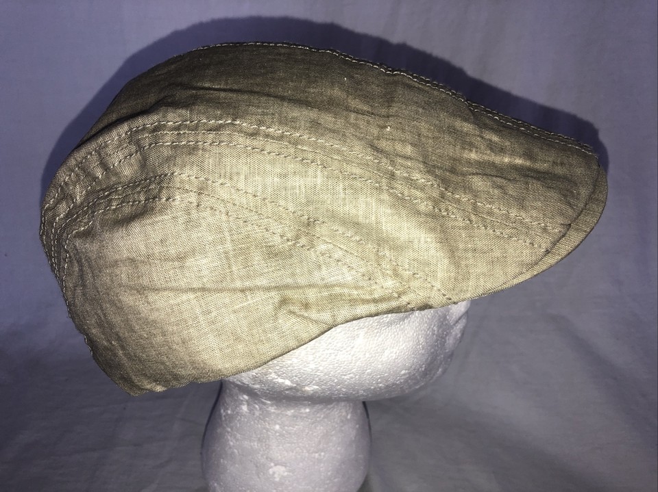 Broner Hats Men's Beige Linen Newsboy Cabbie Golf Cap UV Blockage | eBay