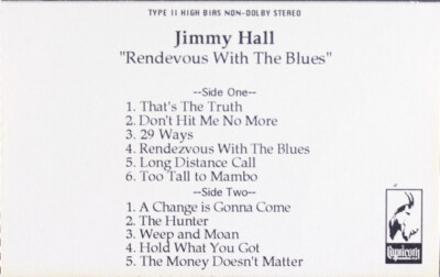 Jimmy Hall - Rendezvous With The Blues (Cass, Advance) (Very Good Plus ...