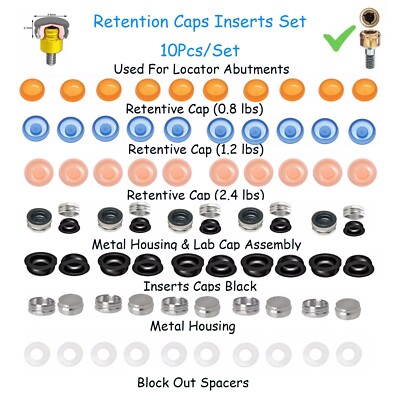 10Pcs Overdenture Dental Locator Abutments Retention Caps For Implant ...
