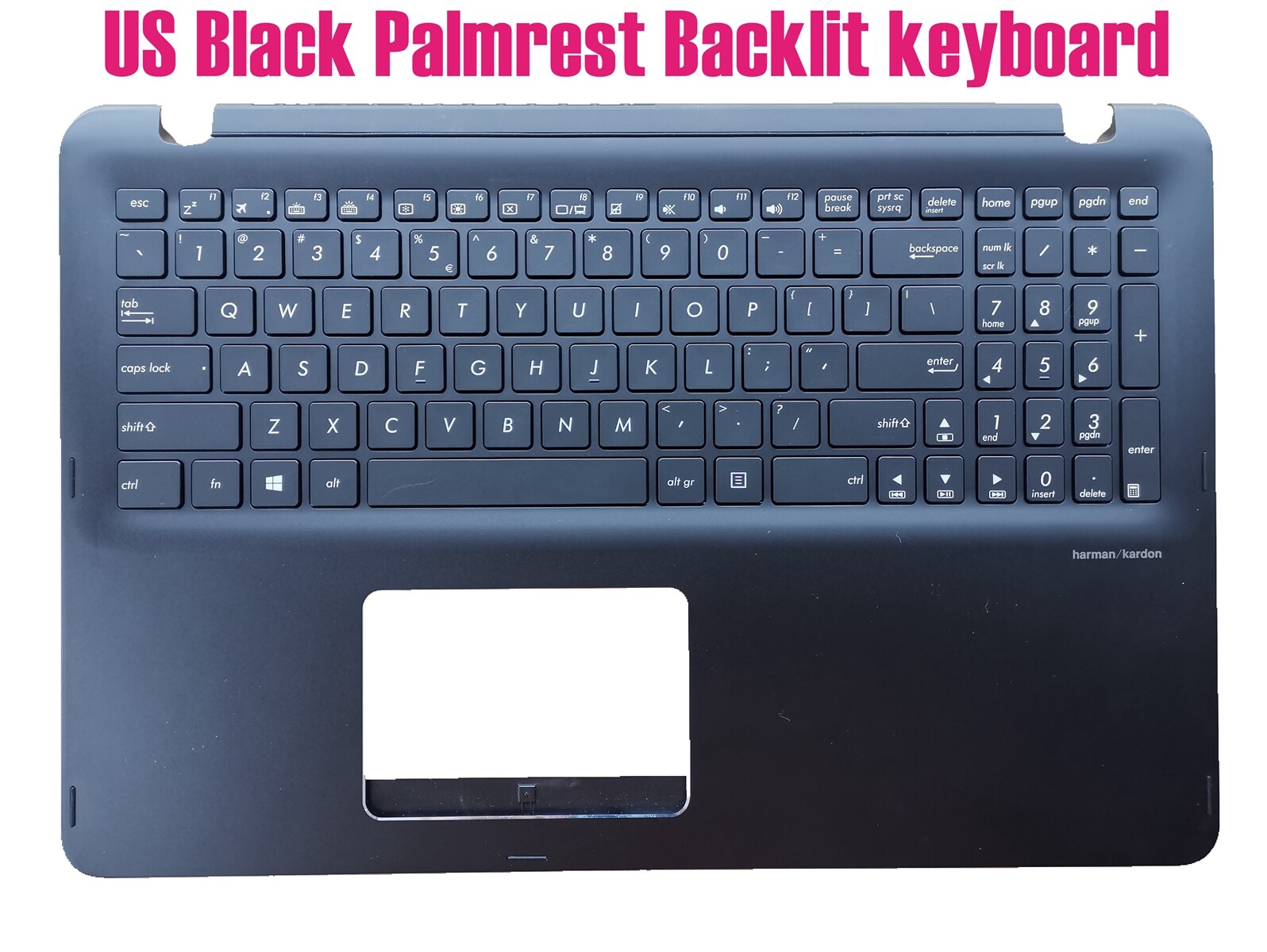 US Palmrest Backlit keyboard for Asus Q524U Q524UQ Q524UQK Q534U Q534UX ...