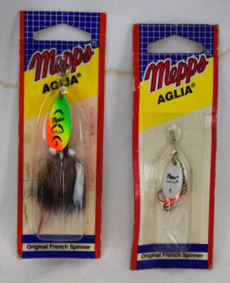 Mepps Aglia Original French Spinner Pair Fishing Lures NIP | eBay