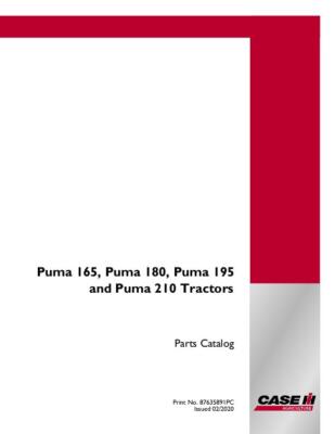 CASE IH PUMA 165, 180, 195, 210 TRACTOR PARTS CATALOG | eBay