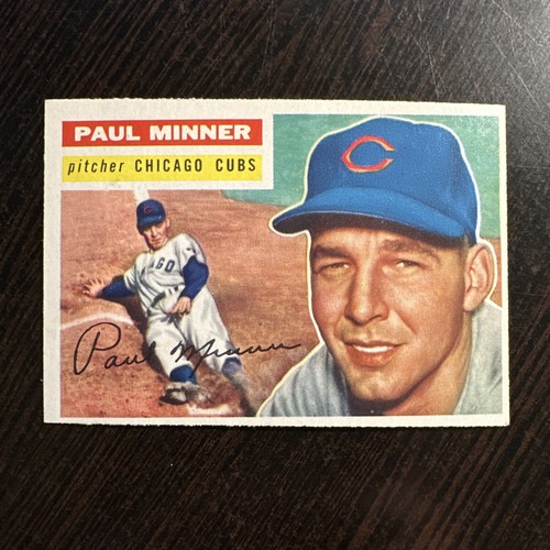 1956 TOPPS #182 PAUL MINNER CHICAGO CUBS GB EX-MT *Hot Corner Vintage ...