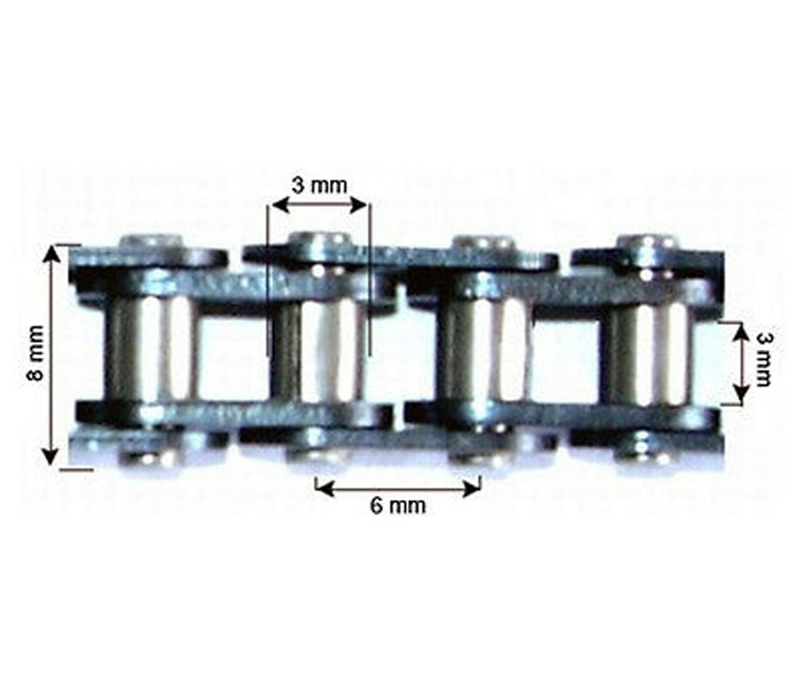 Pocket Bike Kette Dünn 25H mit 70 Glieder und Schloß Antriebskette E ...