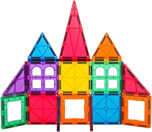 Playmags 38 Pièces Multicolore Plus Fort Magnet Tuiles Set - Unique ...