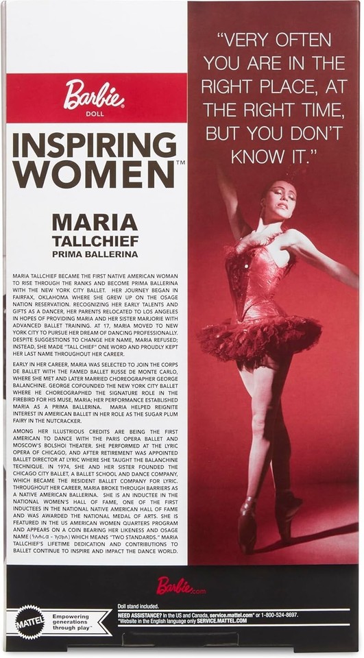 Barbie MARIA TALLCHIEF Inspiring Women Barbie Doll 2025 - IN STOCK ...