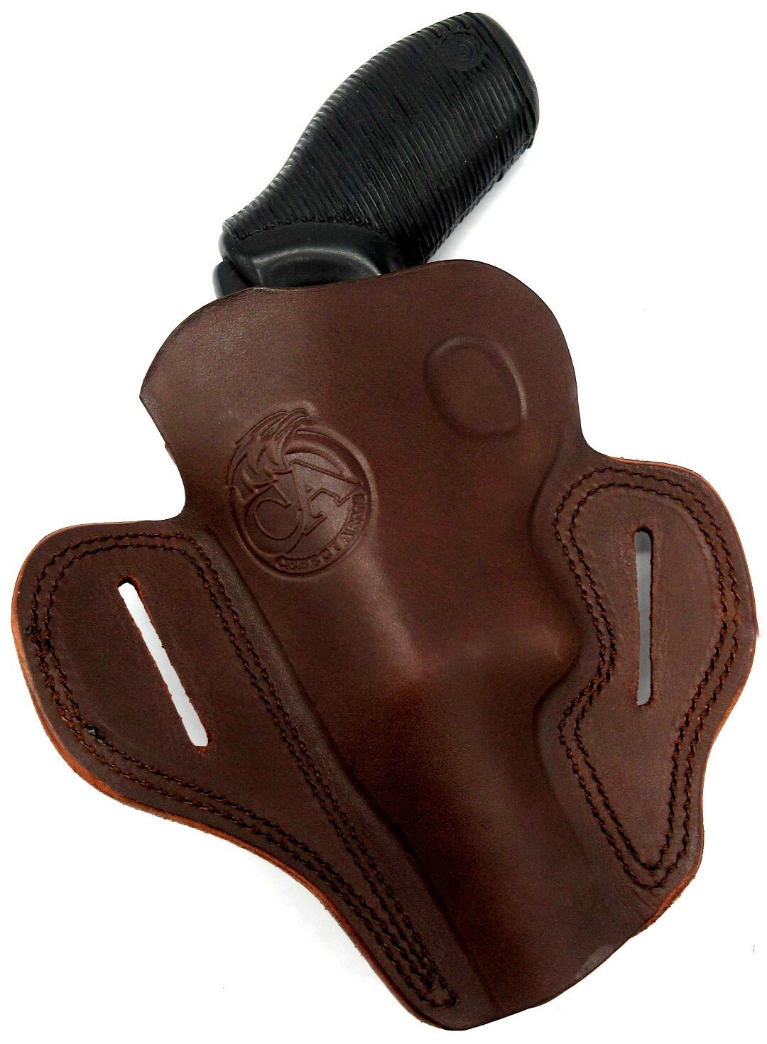Right-Hand Dark Brown Leather Belt Holster for TAURUS JUDGE 2.5" CYL, 3 ...