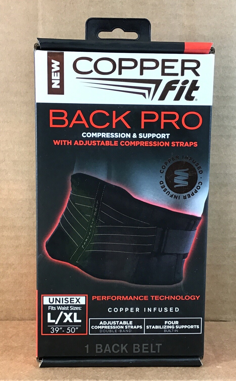 Copper Fit Back Pro Compression Support Adjustable Compression Straps L ...