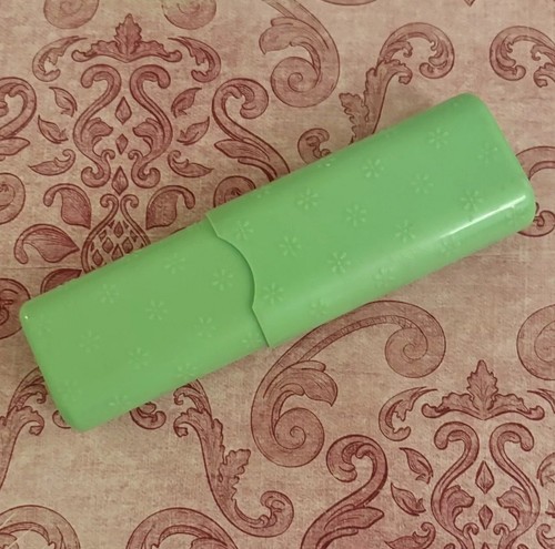RARE Vintage Retro Tampax Tampon Case Floral Hard Plastic - Lime Green ...