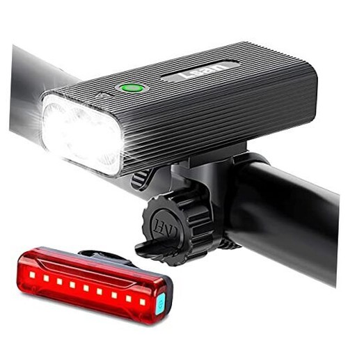 1200 Lumens Bike Lights Front and Back,USB Rechargeable Bicycle Lights ...