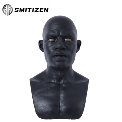 SMITIZEN Black Realistic Silicone Mask Male Costume Headwear Cosplay ...