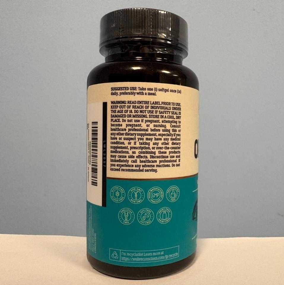 Live Conscious Broad Spectrum Optiwell Screen Time Defense 30 Softgel ...