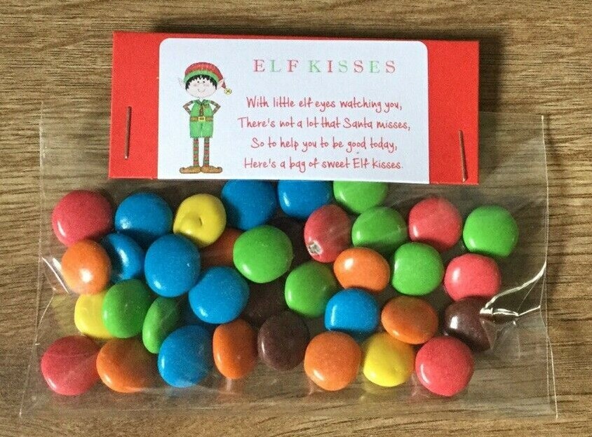 Novelty Christmas Sweets~ Elf Kisses ~Xmas Eve Box ~ Reindeer Food ...