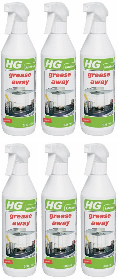 HG Grease Away Degreaser Spray 500ml Heavy Duty Kitchen and Surface ...