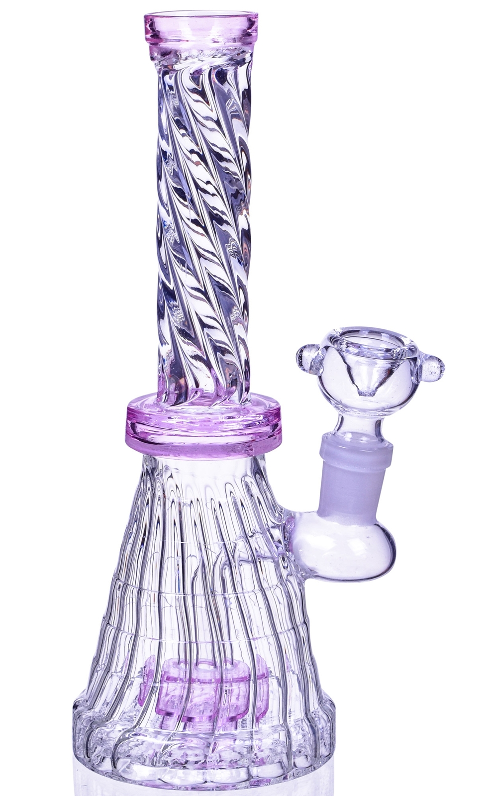 8" SPIRAL Design MATRIX Perc Beaker GIRLY BONG CYCLONE Glass Water Pipe ...