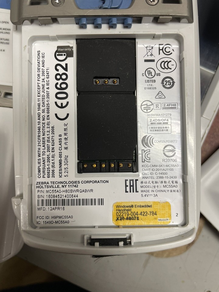 Zebra Symbol MC55A MC55A0-H80SWRQA9WR Healthcare Numeric | eBay