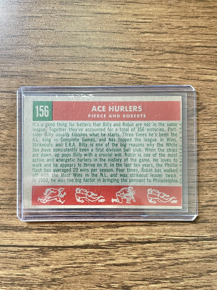 1959 Topps Ace Hurlers #156 Pierce, Roberts HOF. | eBay