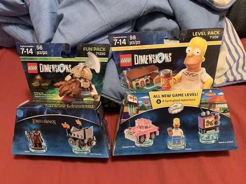 Lego Dimensions Simpsons Level Pack 71202 & 71220 Fun Pack Lord Of The ...