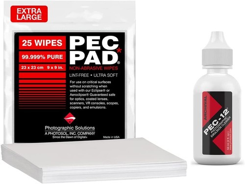 PEC-12 2OZ FILM CLEANER & 25PK PEC*PAD 9x9 INCH -NEW DESIGN EYE DROP ...
