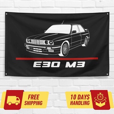 For BMW E30 M3 Car Enthusiast 3x5 ft Flag Birthday Gift Banner | eBay