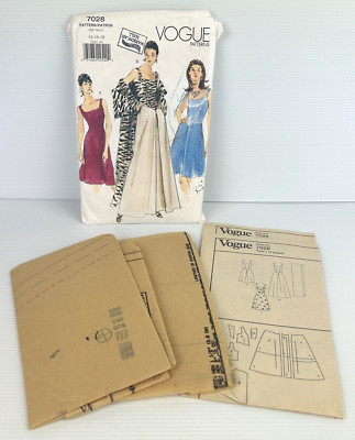 1990s Vogue Patterns Misses' Dress & Stole #7028 Size 14 - 18 (Cut ...