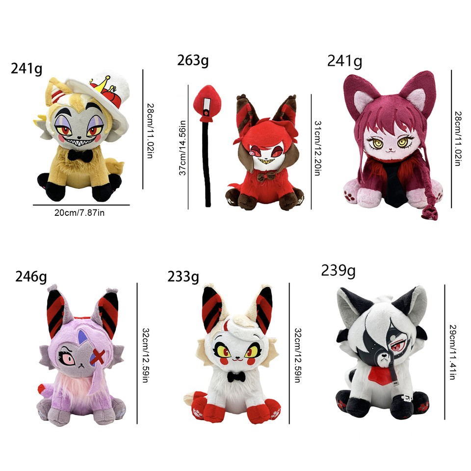 Alastor Meow Hazbin Hotel Doll Cosplay Cat Figure Plush Toys Collection ...