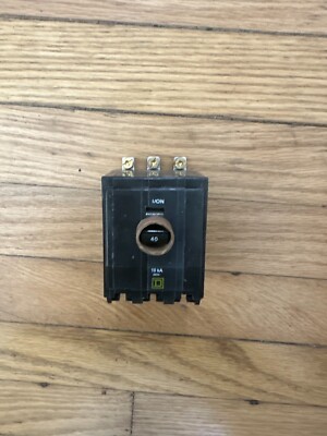 Square D QOB340 3 Pole 40 Amp 240VAC 3 Phase Type QOB Bolt On Breaker ...