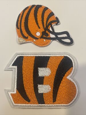 (2) Cincinnati Bengals vintage embroidered iron on patches Patch Lot 3 ...
