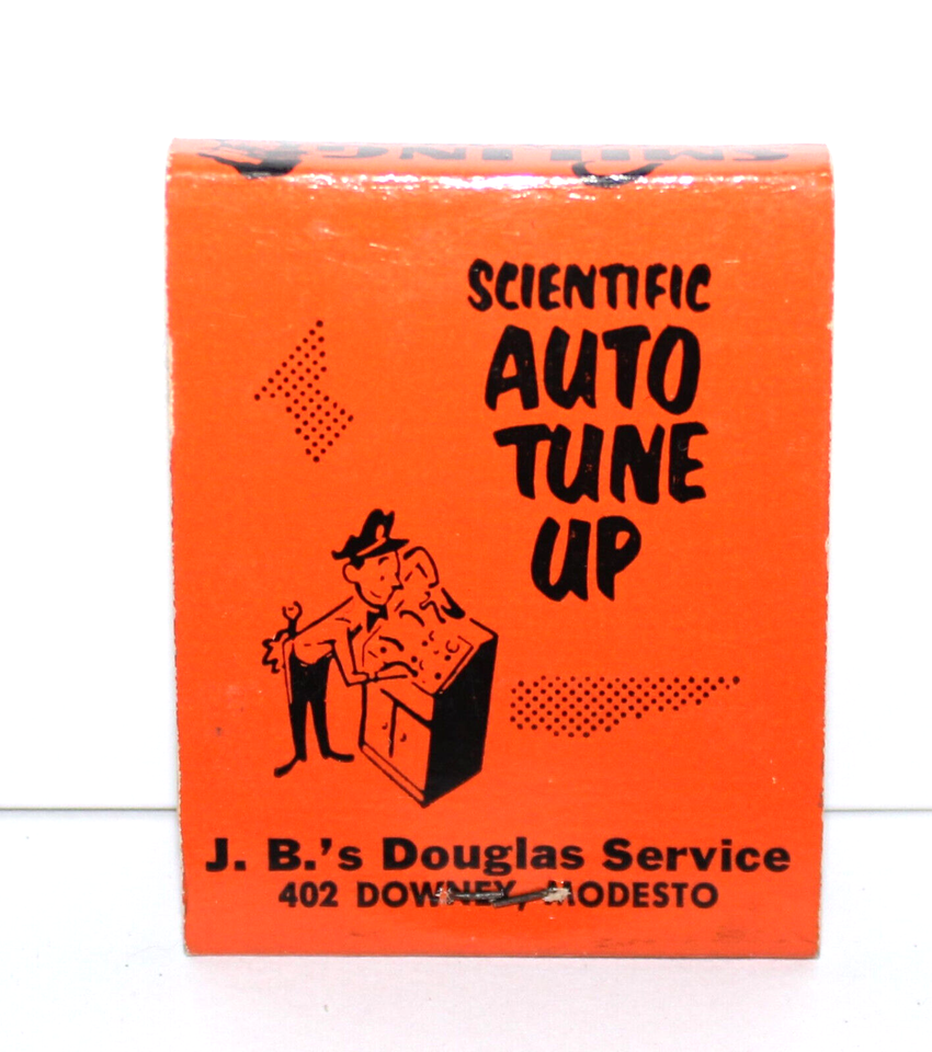 Front Strike JB Douglas Service Modesto California Orange Matchbook MH1 | eBay