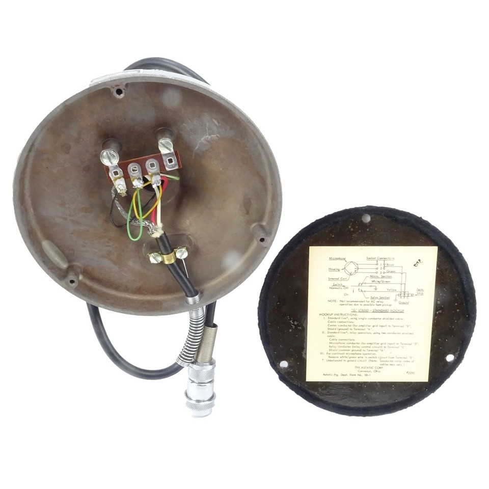 Astatic D-104 Microphone working cond no internal preamp 4-pin male con ...