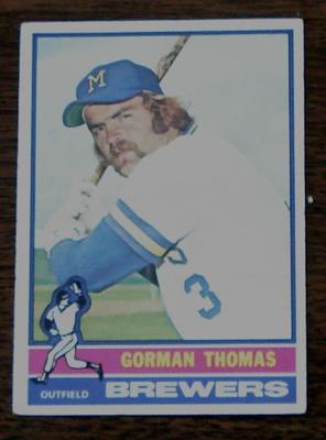 Gorman Thomas, Brewers, 1976 #139 Topps Baseball Card, GOOD CONDITION ...